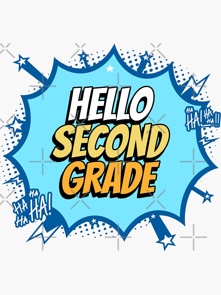 Pegatina «Hola segundo grado | Traje de regreso a la escuela segundo ...