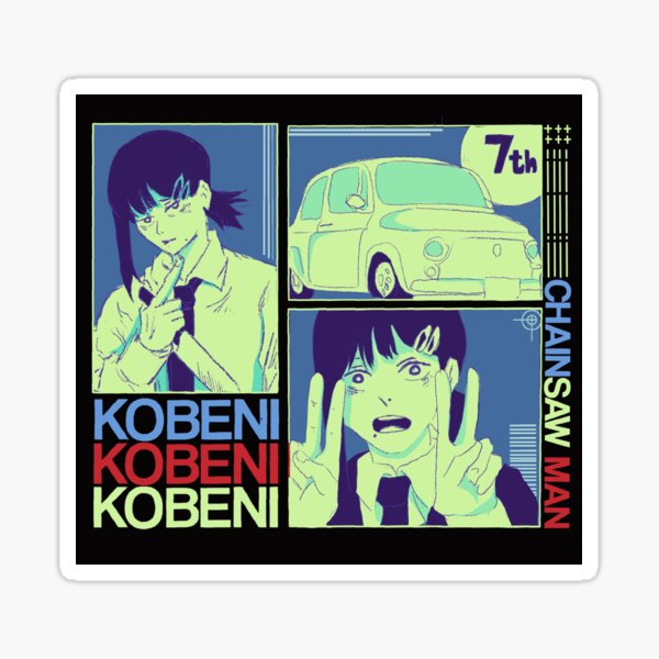 "chainsaw man kobeni graphic anime collection" Sticker for Sale by ...