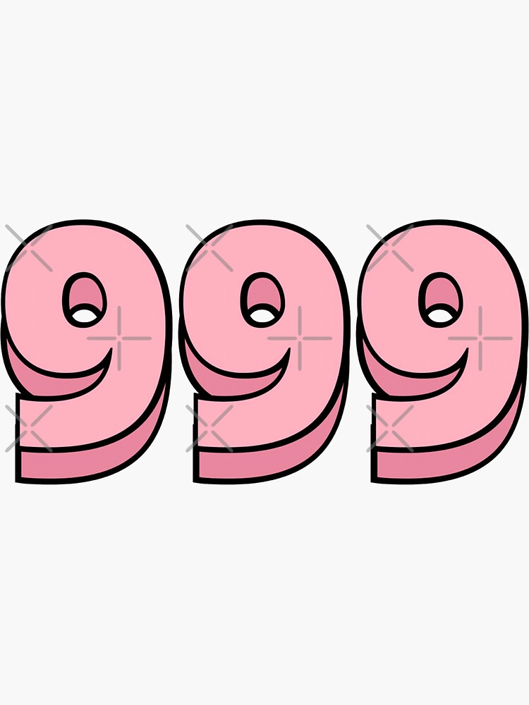 "999|Angel number " Sticker for Sale by Lavannya | Redbubble