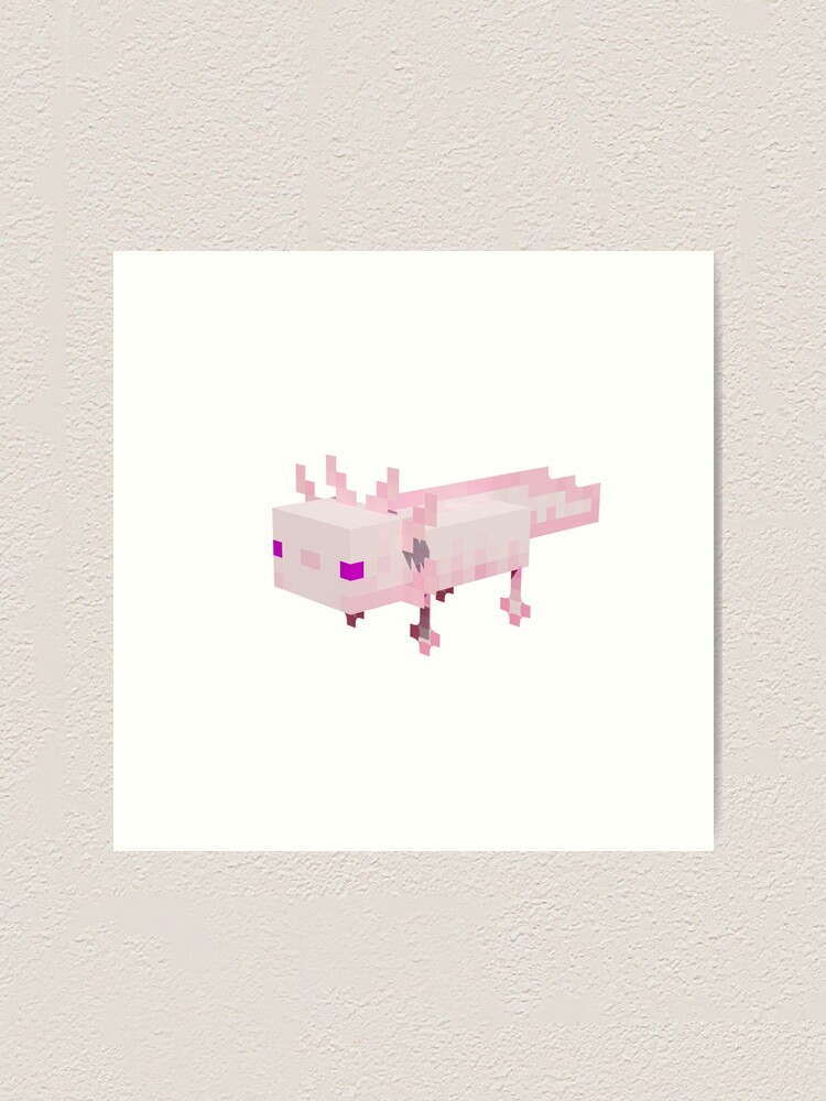 "Minecraft Axolotl 3D" Art Print by OkEzeRodriguez | Redbubble