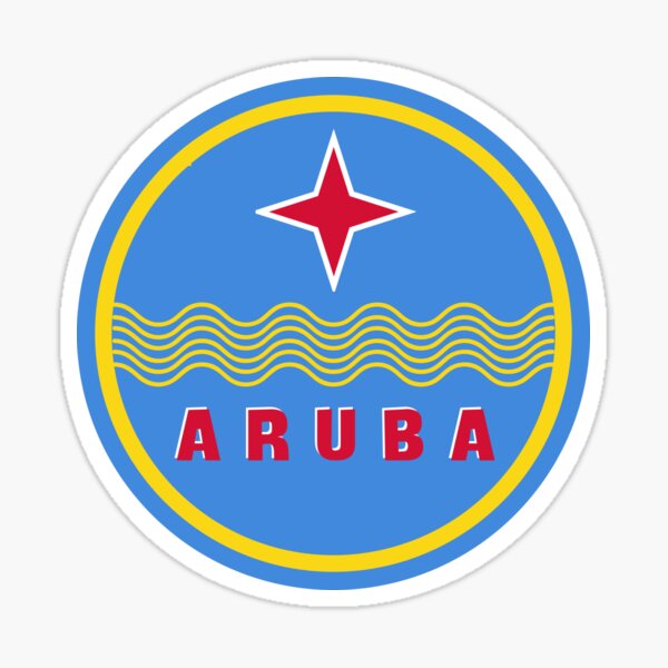"Aruba Wave Effect" Sticker by FedSherDesign | Redbubble