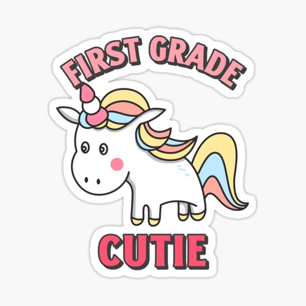 "First Grade Princess | Back To School Outfit First Grade" Sticker for ...