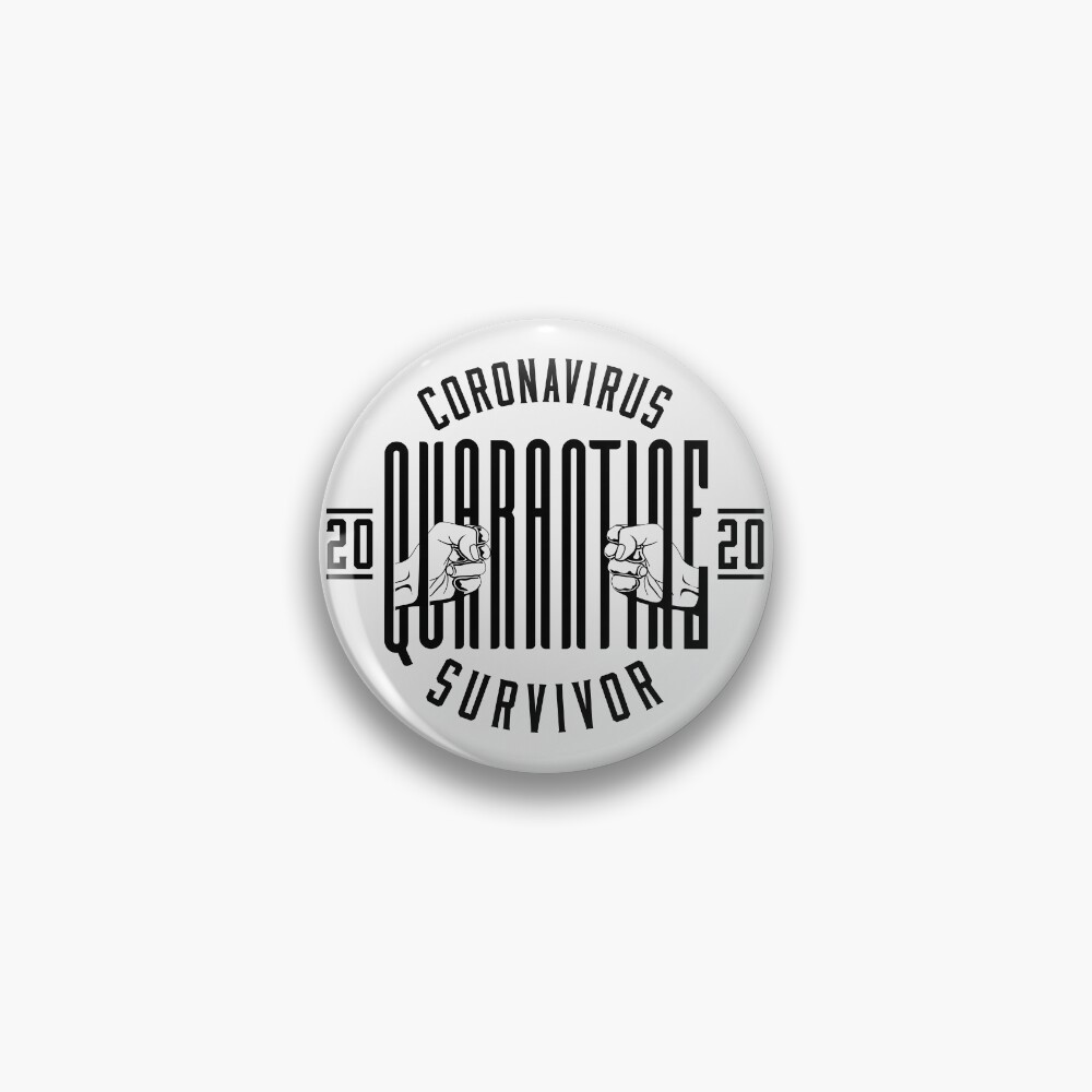 Chapa «Coronavirus 2020 Quarantine Survivor Badge Label Plantilla de ...