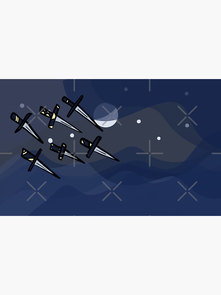 "Fantasy Moonlight Daggers" Sticker for Sale by A-R-Blackshaw | Redbubble