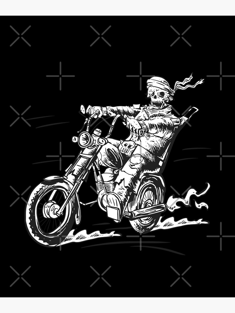 "Undead Biker Halloween , ghost biker life " Poster for Sale by ...