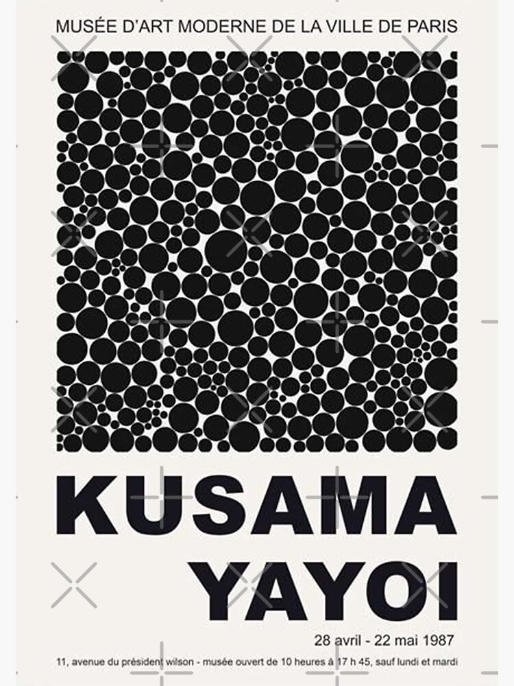 "Black Kusama Waves Poster" Poster for Sale by genoegifs | Redbubble