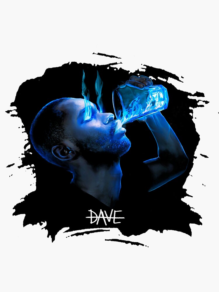 "Dave Rapper Official Merchandise Brush" Sticker by maihlarrell | Redbubble