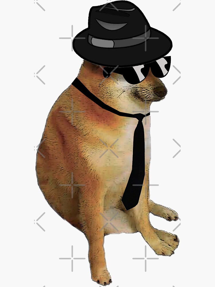 "cheems mafia doge meme thots jäger" Sticker von Sikee | Redbubble