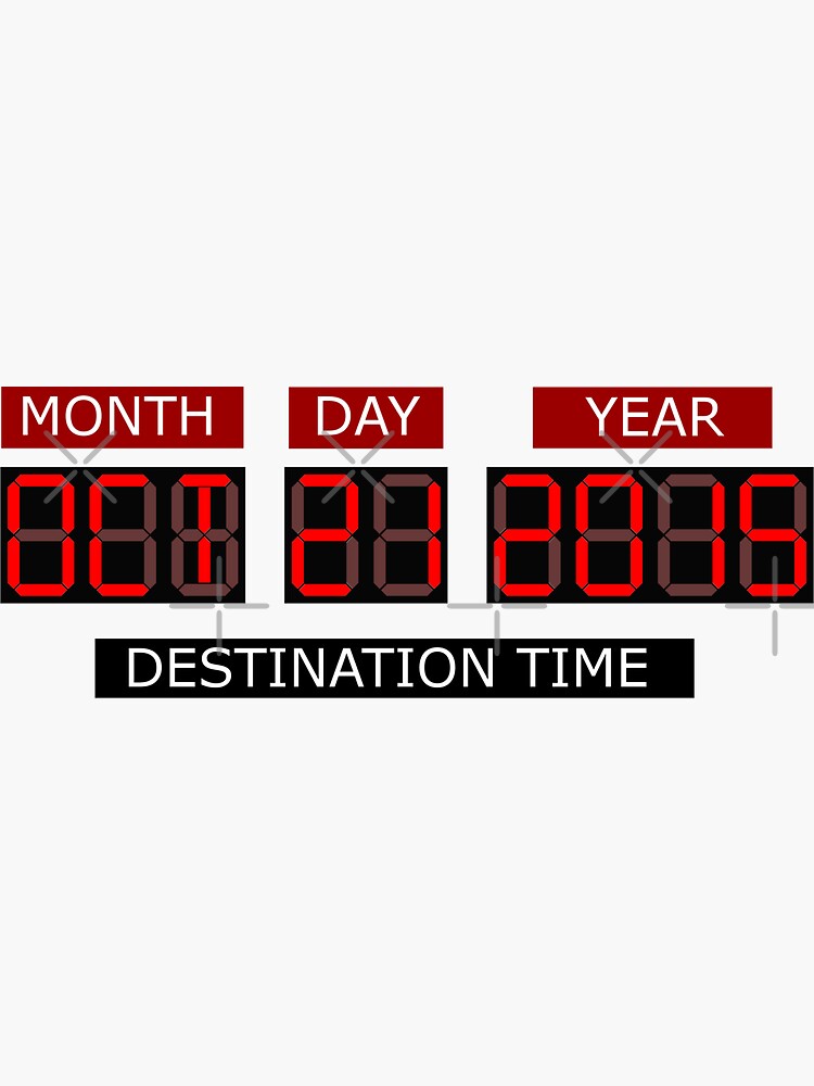 "Oct 21st 2015 – BTTF, October" Sticker by fandemonium | Redbubble