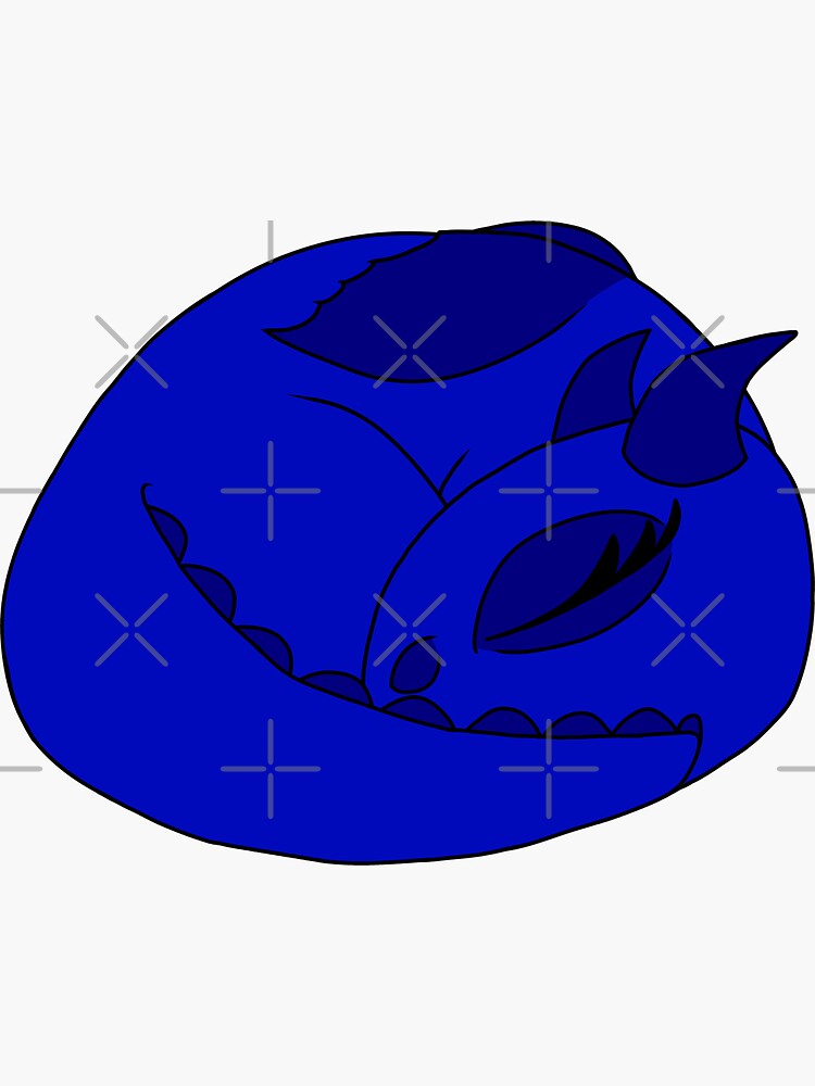 "Dark Blue dragon loaf" Sticker by BruceDCrocodile | Redbubble