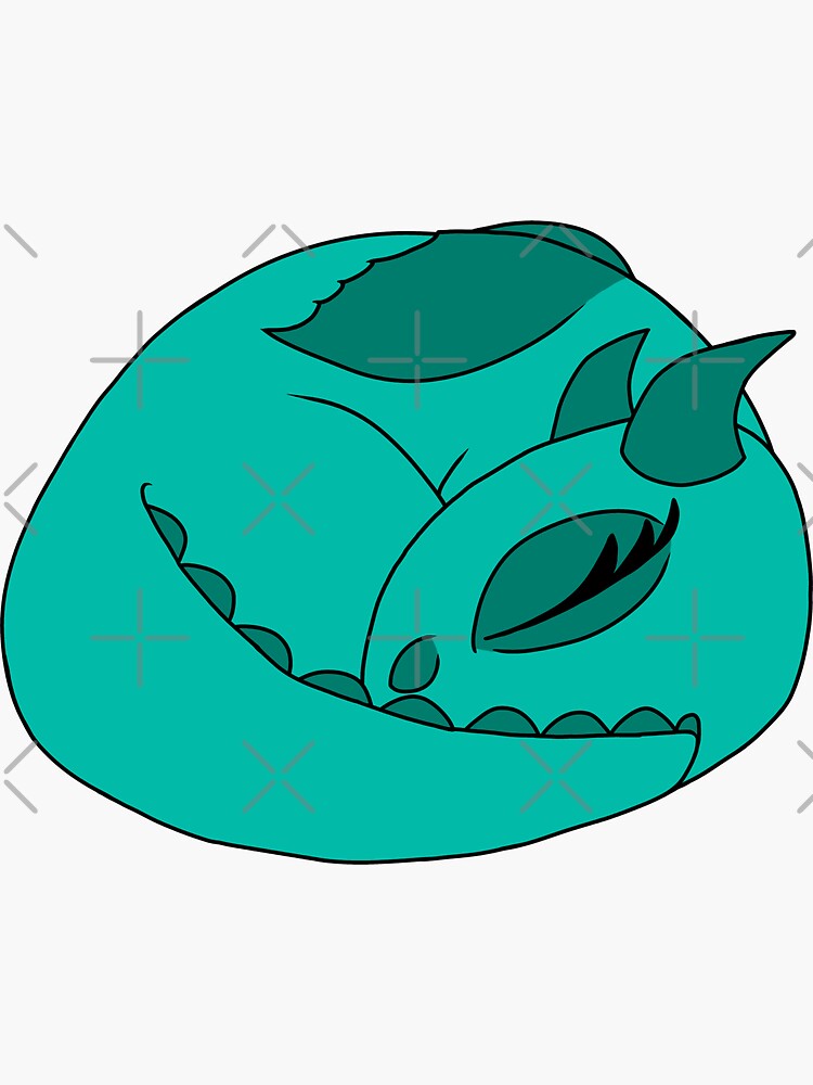 "Turquoise dragon loaf" Sticker for Sale by BruceDCrocodile | Redbubble