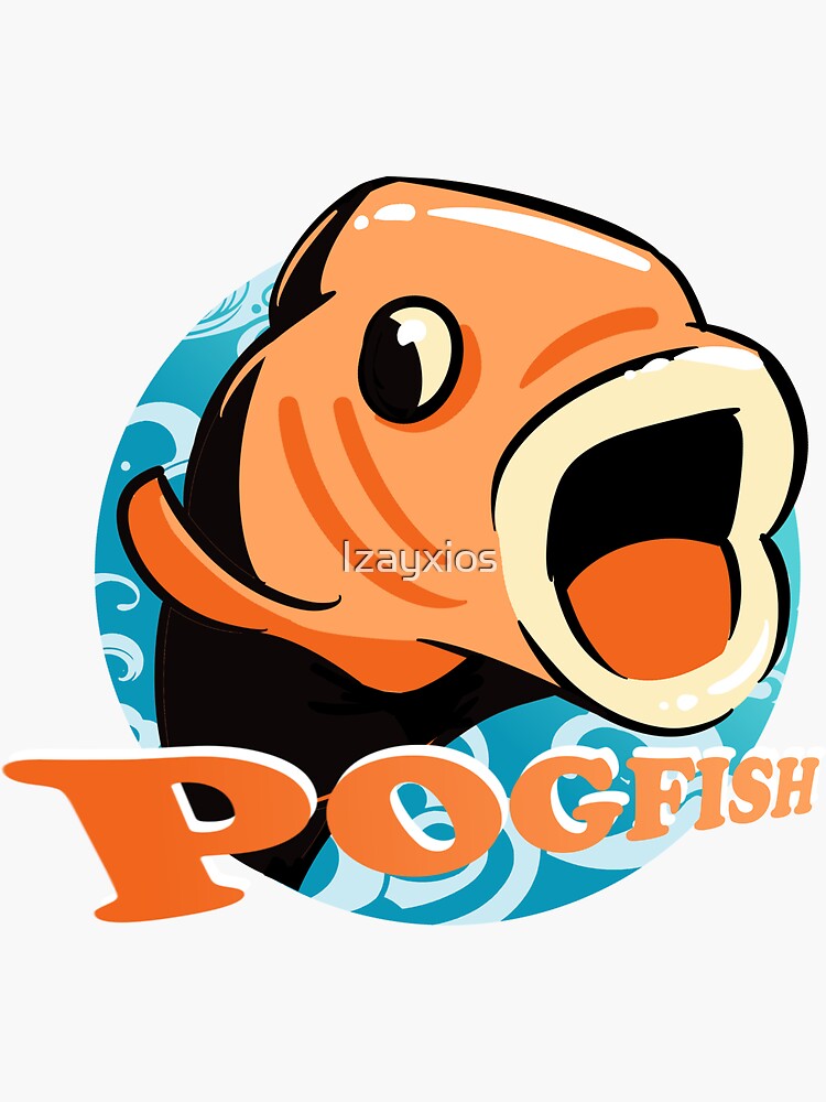 "Pog Fish!" Sticker for Sale by Izayxios | Redbubble