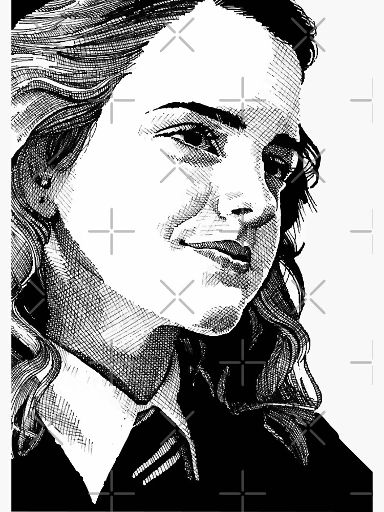 "Emma Watson - Harry Poster" Sticker by PincraftArt | Redbubble