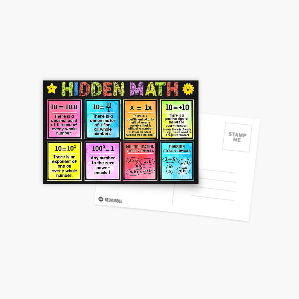 "Math Classroom Poster, Hidden Math, Math Lover, Back To School ...
