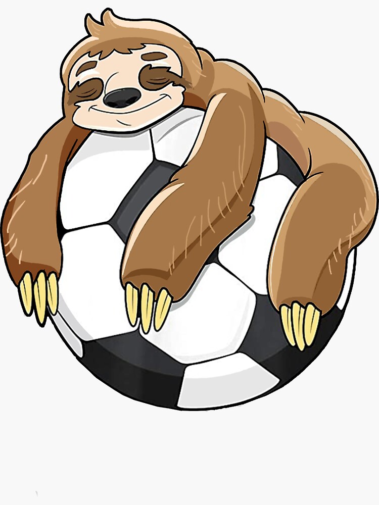 "Baby Sloth Loves Football, Soccer" Sticker for Sale by tomie4678 ...