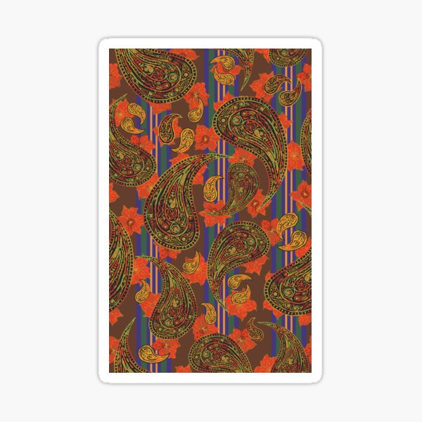 "Paisley Stripe" Sticker for Sale by lottibrown | Redbubble