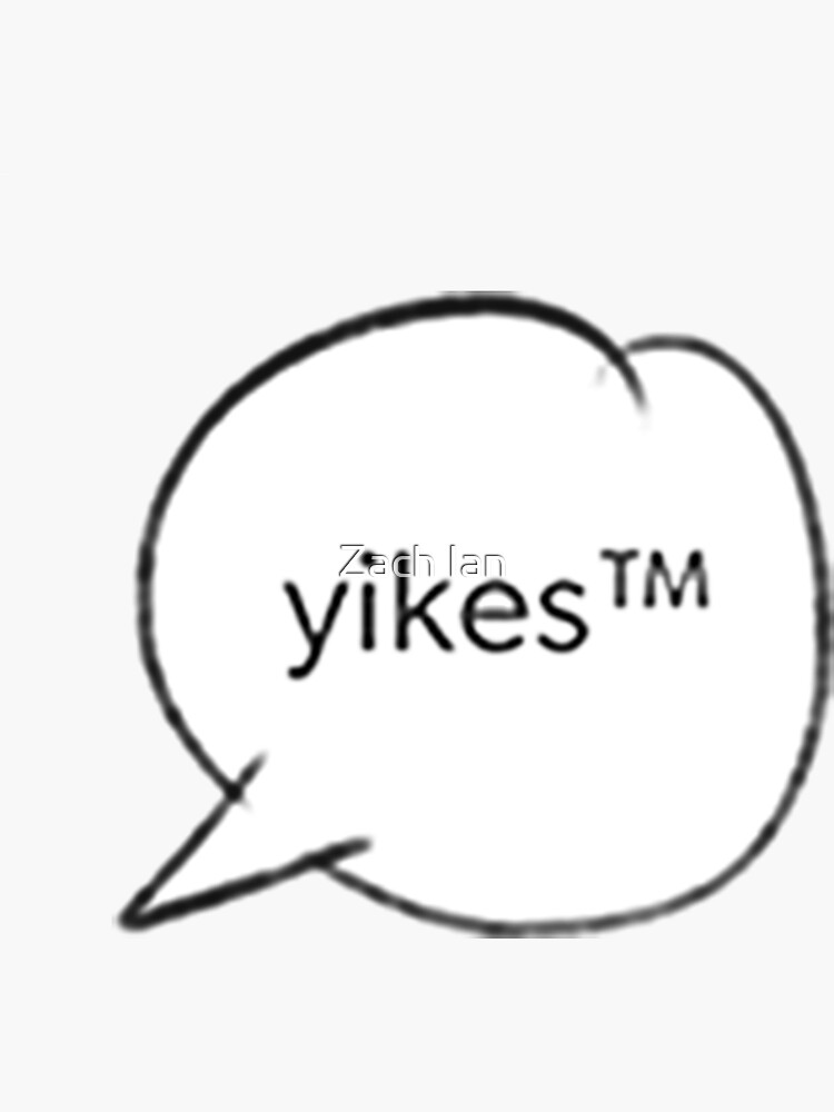 "yikes™ expression" Sticker for Sale by fabyoulous | Redbubble
