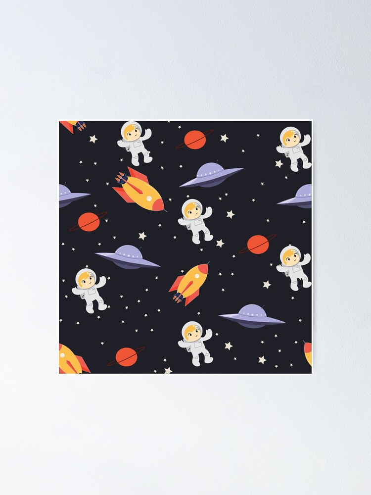 "Cute Astro Pattern" Poster for Sale by pattern-tree | Redbubble