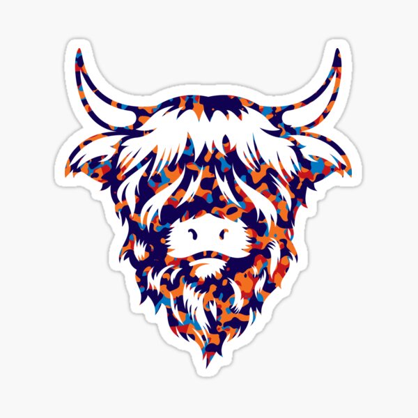 "cow head-Gift for cow Lovers ,Cute fluffy cow" Sticker for Sale by ...