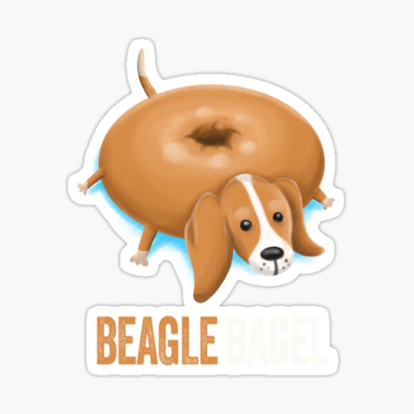Beagle Bagel Stickers | Redbubble
