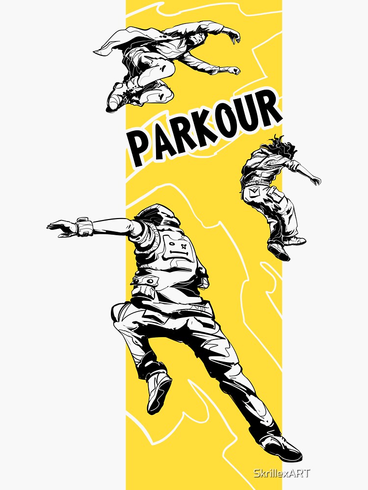 "Parkour" Sticker for Sale by SkrillexART | Redbubble