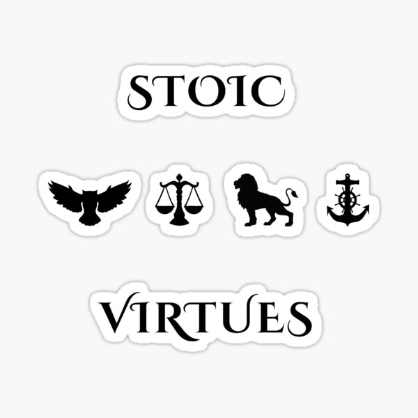 "Stoic Virtues" Sticker for Sale by EverydayStoic | Redbubble