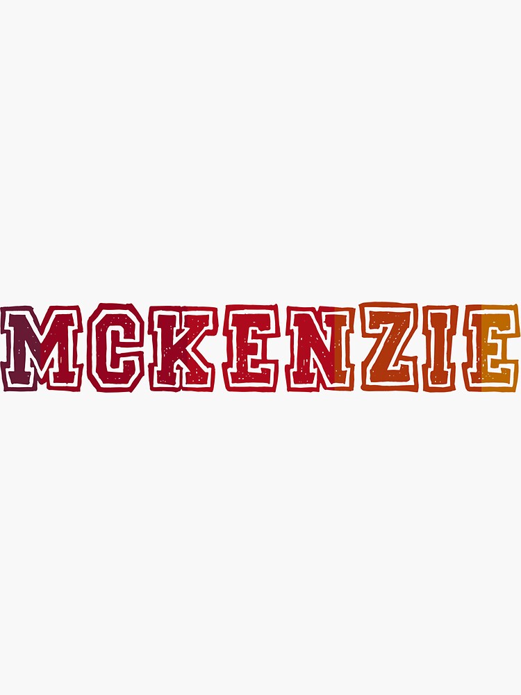 "MCKENZIE" Sticker for Sale by ruviogevio | Redbubble