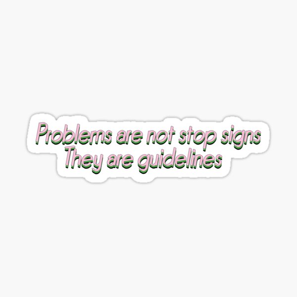 "Motivational Sticker, retro and classic, problem solving sticker ...