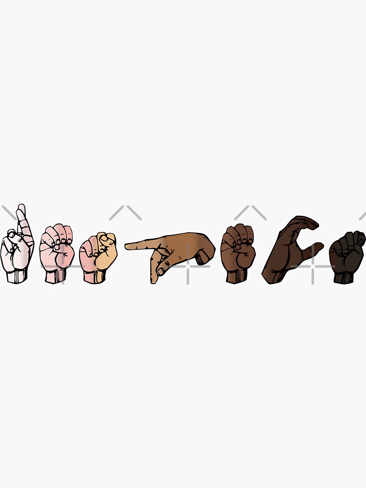 "Respect ASL (Skin Tones)" Sticker for Sale by nyledore | Redbubble