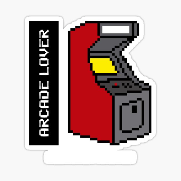 "8-bit Arcade Lover" Sticker for Sale by DanimalTees | Redbubble