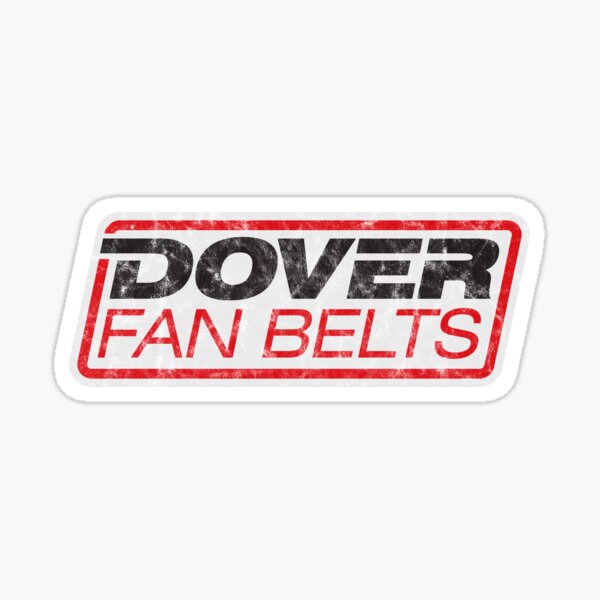 "Dover Fan Belts (New Design - Dark Blue - Worn)" Sticker for Sale by ...