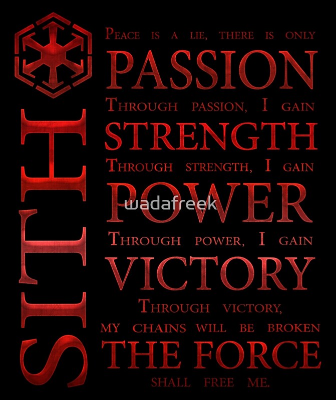 Sith Code: Posters | Redbubble