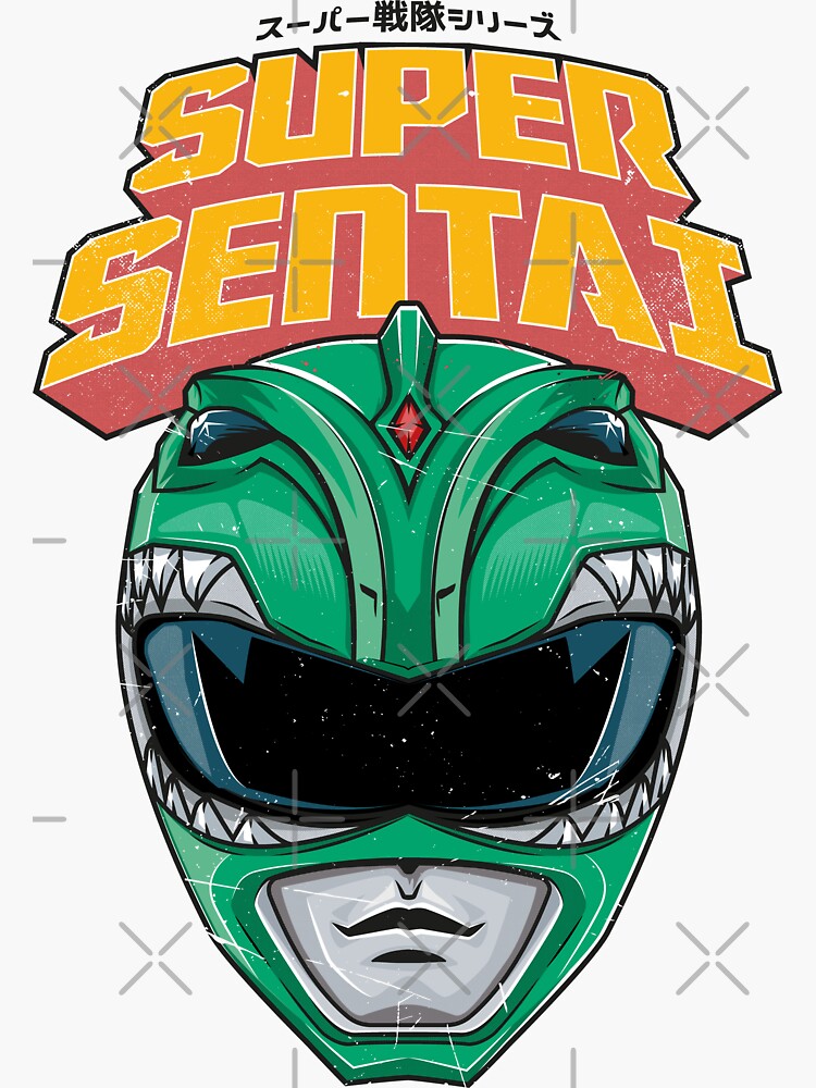 "Super sentai - green ranger" Sticker for Sale by redwane | Redbubble