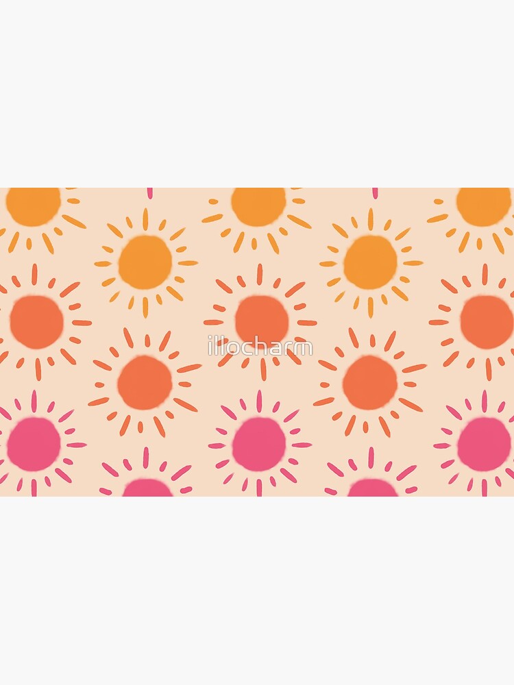 "Groovy Retro Sun Pattern - Tan Orange Pink Palette" Coffee Mug for ...