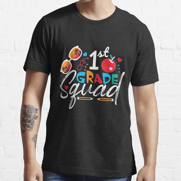 "1st Grade Squad Teacher Tee, First Grade Team Back To School" T-shirt ...
