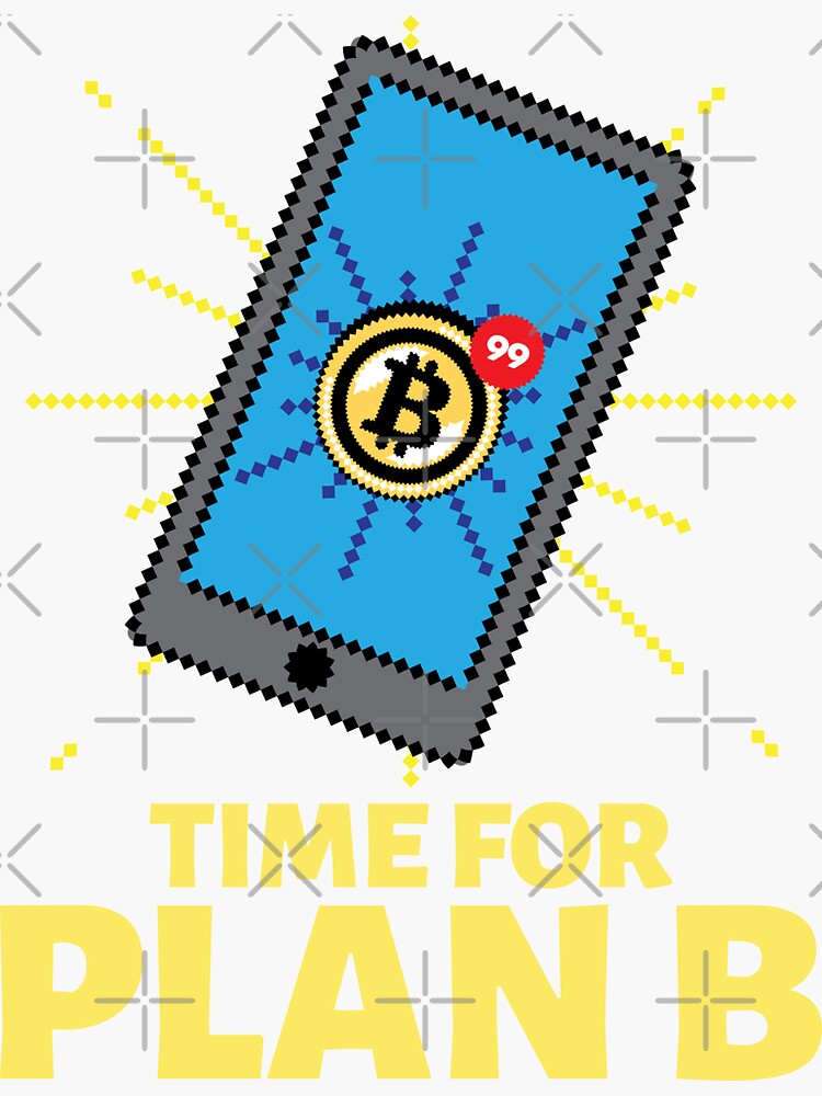 "8-bit Plan Bitcoin" Sticker for Sale by DanimalTees | Redbubble