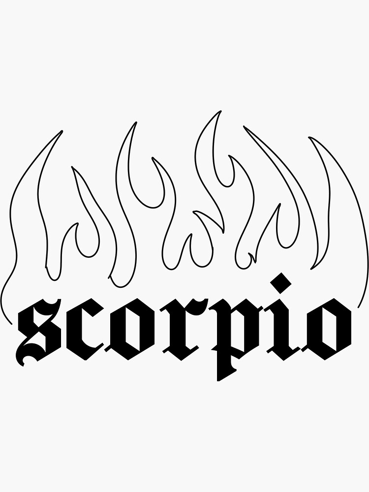 "scorpio flame" Sticker for Sale by ferbal | Redbubble
