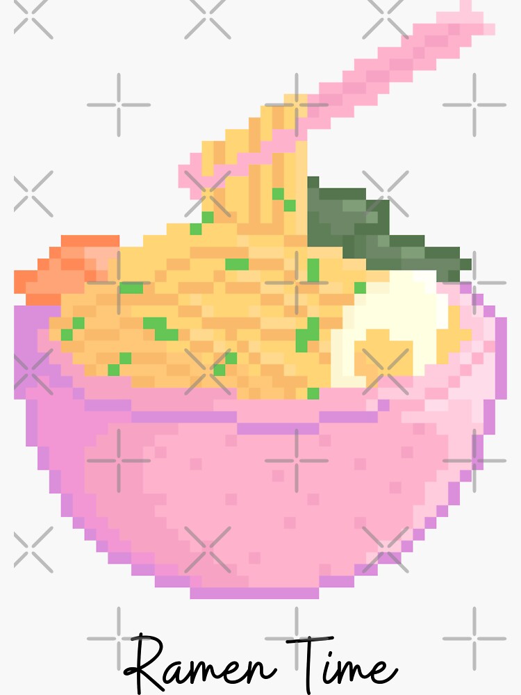 "Cute Pixel Ramen" Sticker for Sale by sanashibata | Redbubble