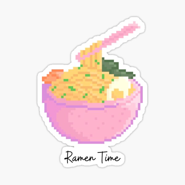 "Cute Pixel Ramen" Sticker for Sale by sanashibata | Redbubble