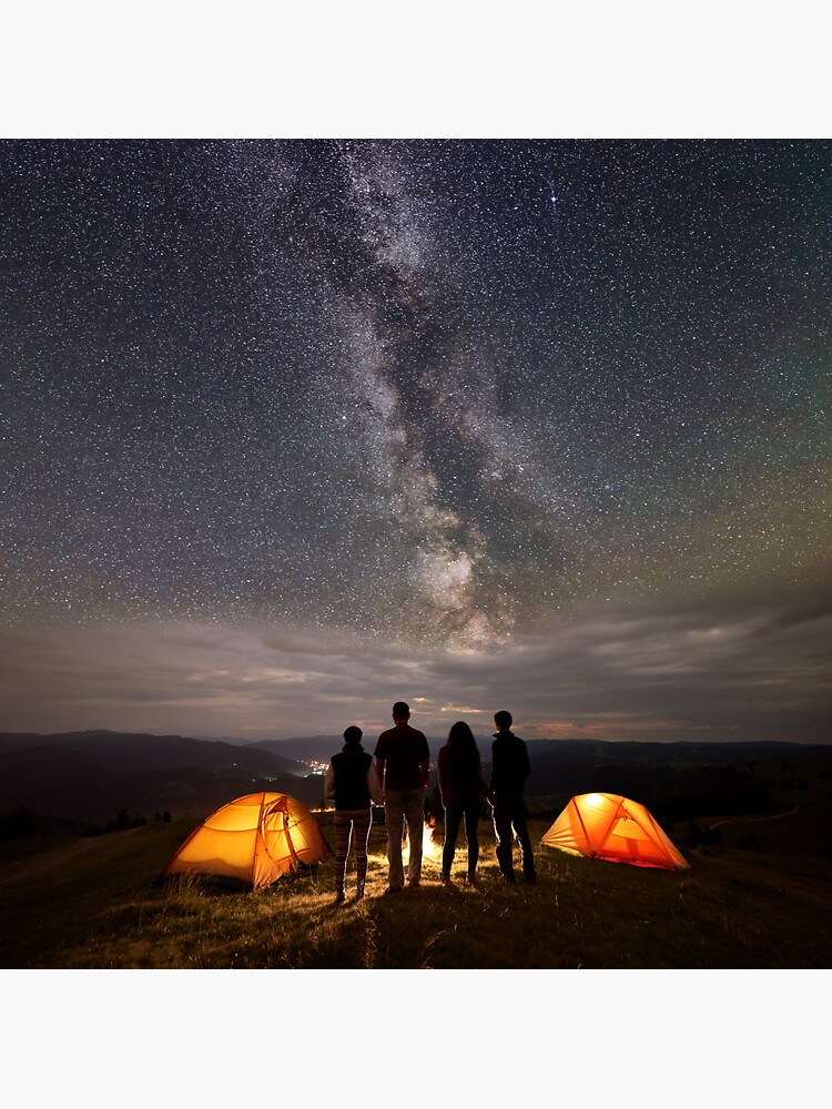 "Camping Under The Stars" Sticker for Sale by ThingsSheLove | Redbubble