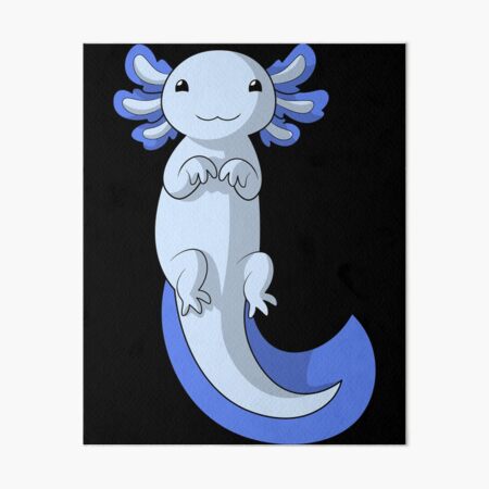 "Blue Axolotl | Cute Anime Axolotl Illustration" Art Board Print by ...