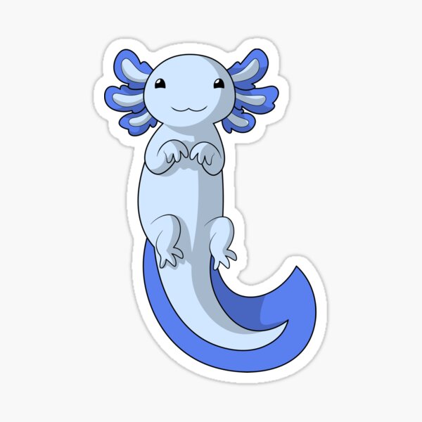 Pegatina «Ajolote azul | Lindo Anime Ajolote Ilustración» de ...