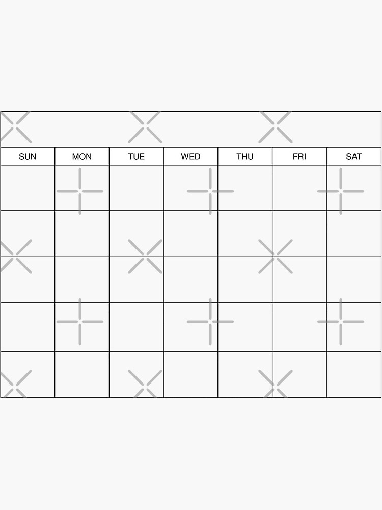"Custom monthly calendar - transparent" Sticker for Sale by devonnn ...
