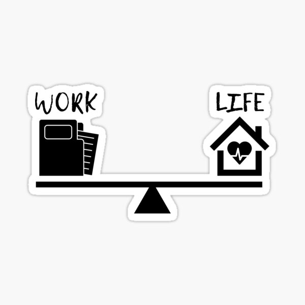 "Work-life balance" Sticker for Sale by Denis-shop-ru | Redbubble