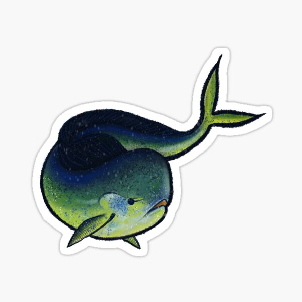 "Mahi Mahi " Sticker for Sale by oddwatt | Redbubble