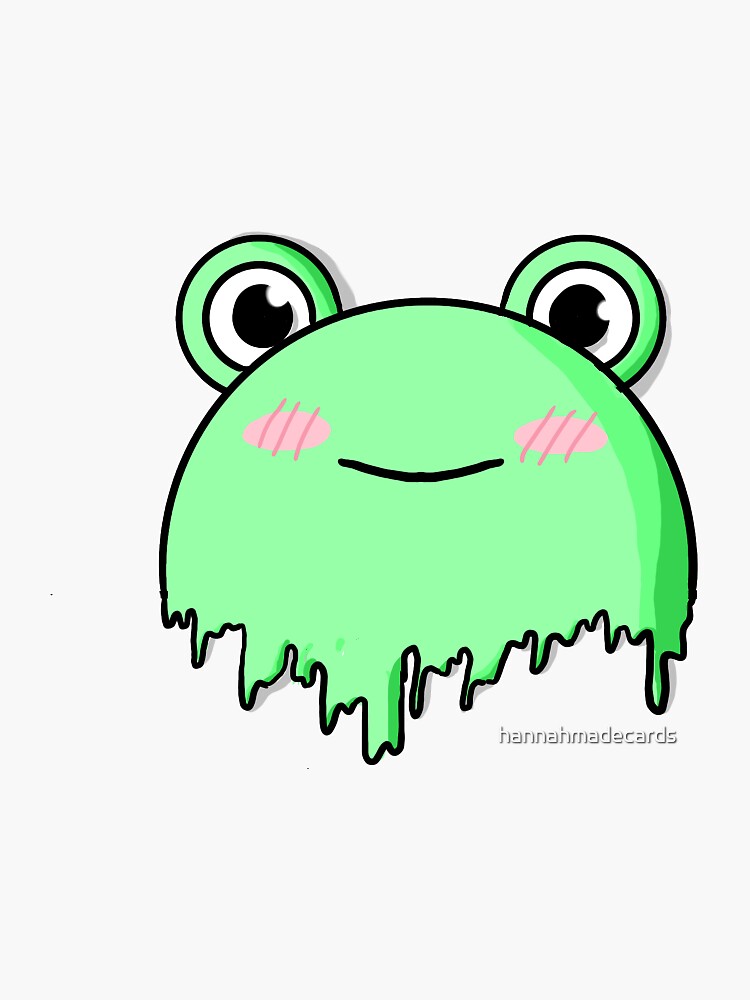 "drippy frog" Sticker by hannahmadecards | Redbubble