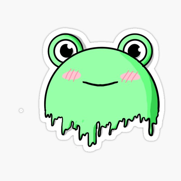 "drippy frog" Sticker by hannahmadecards | Redbubble