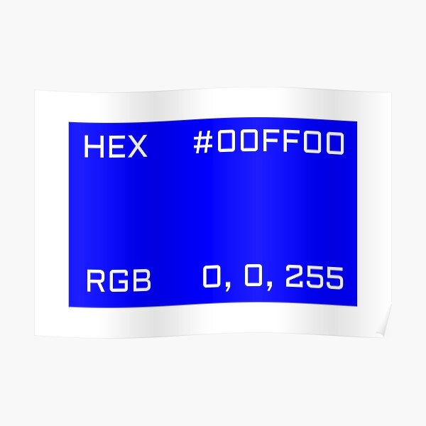 "#00ff00" Poster by Molour | Redbubble