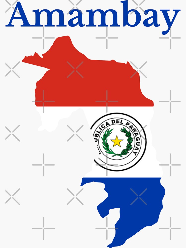 "Amambay Department Map design, Paraguay" Sticker for Sale by Marwa ...