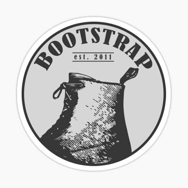 "Vintage Bootstrap Logo" Sticker for Sale by BsmntDesigns | Redbubble